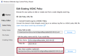 Creating a policy with the WDAC Wizard – IT Dev Lab
