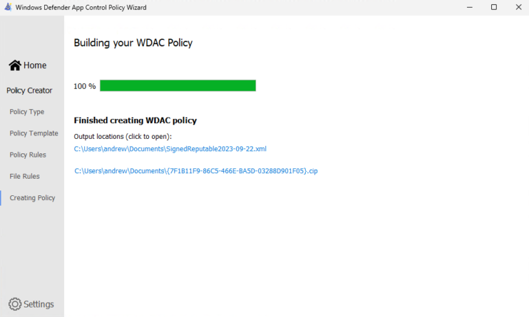 Creating a policy with the WDAC Wizard – IT Dev Lab